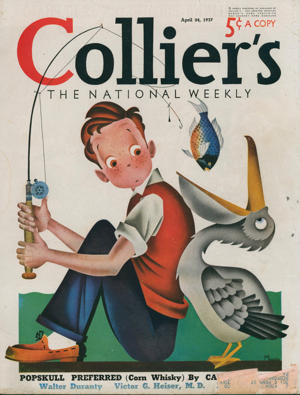 Pelican Friend- Collier's Magazine, Vintage Cover Art - Authentic ...