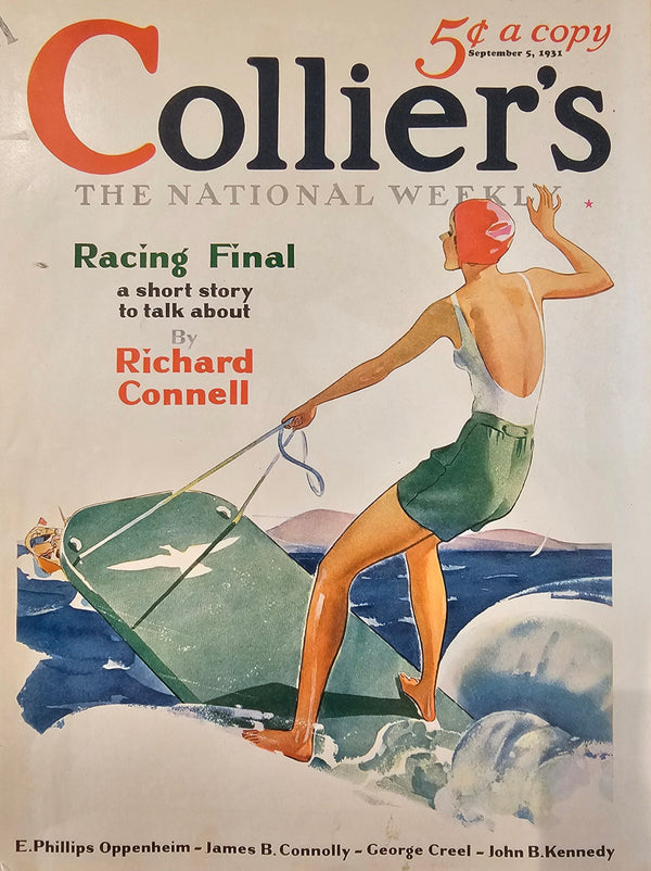 Racing Final- Collier's Magazine, Vintage Cover Art - Authentic Vintage ...