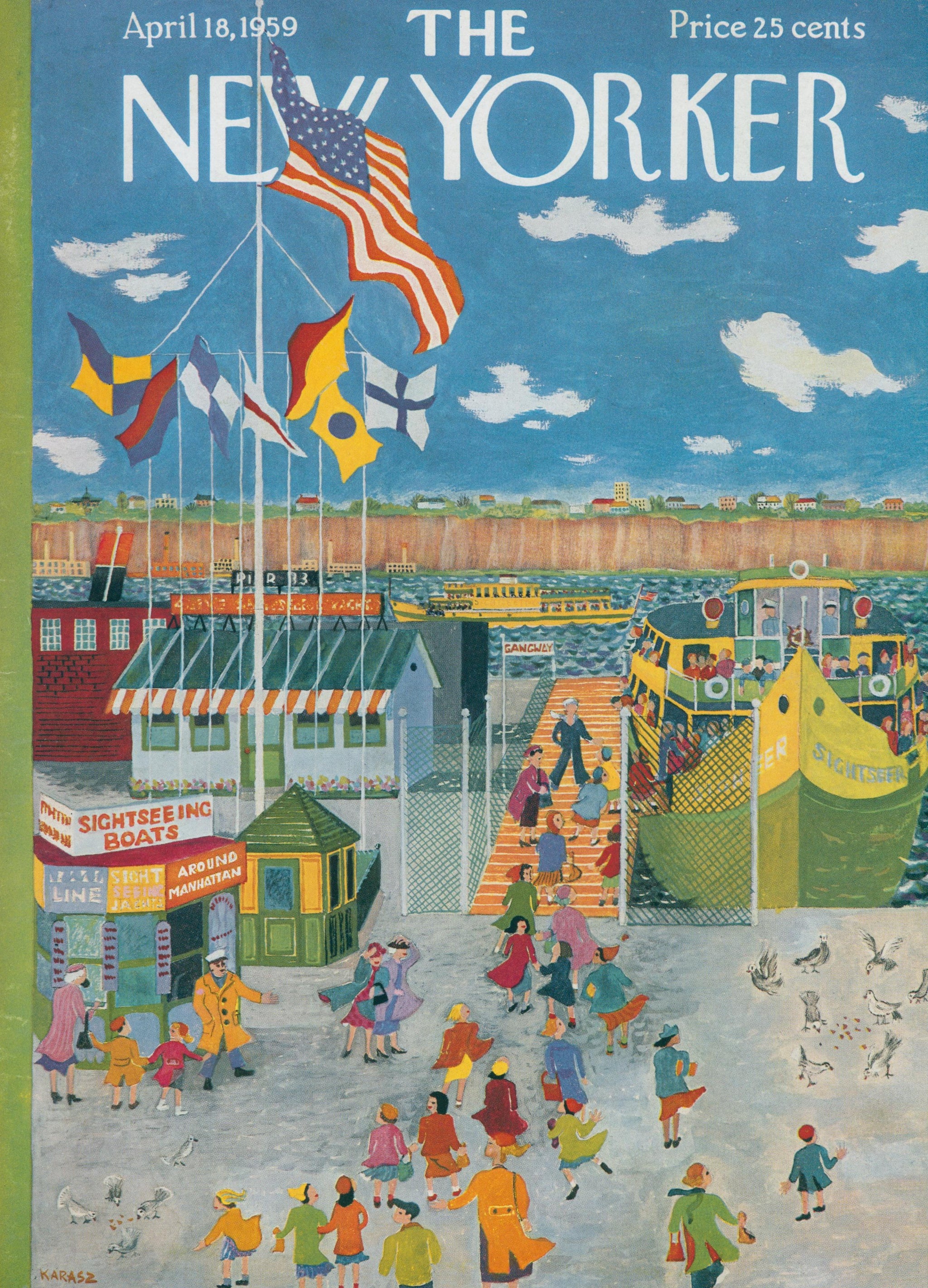 Original Vintage Cover Art:: Sightseeing Manhattan- The New Yorker ...