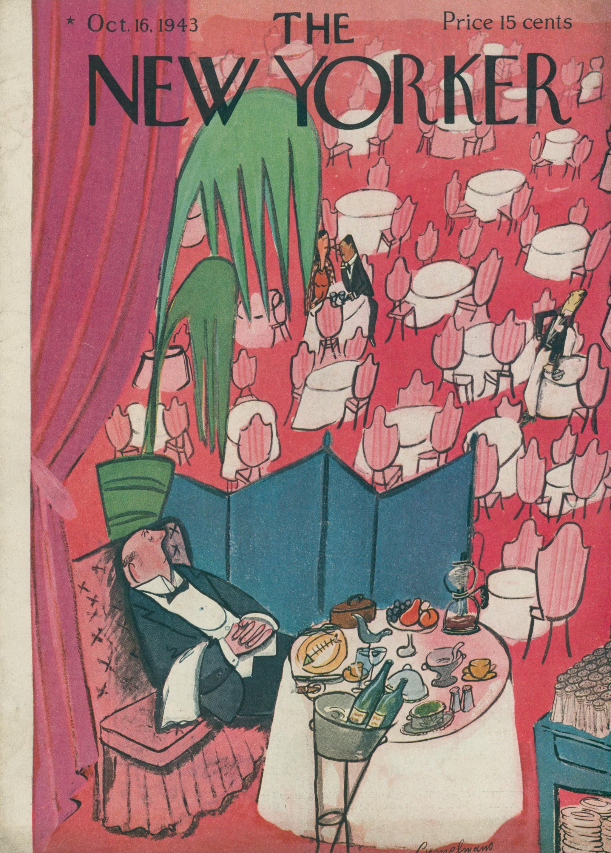 Original Vintage Cover Art:: Supper Time Snooze- The New Yorker ...