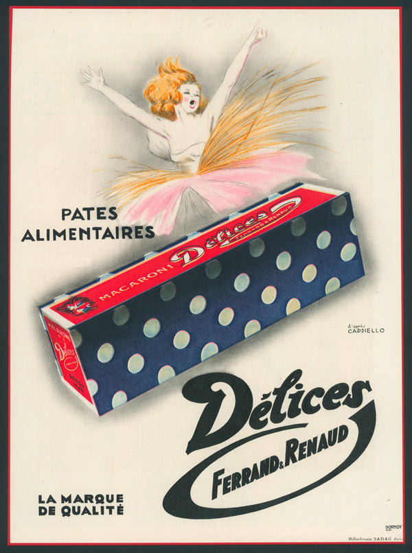 Délicies- French Magazine Ad - Authentic Vintage Posters