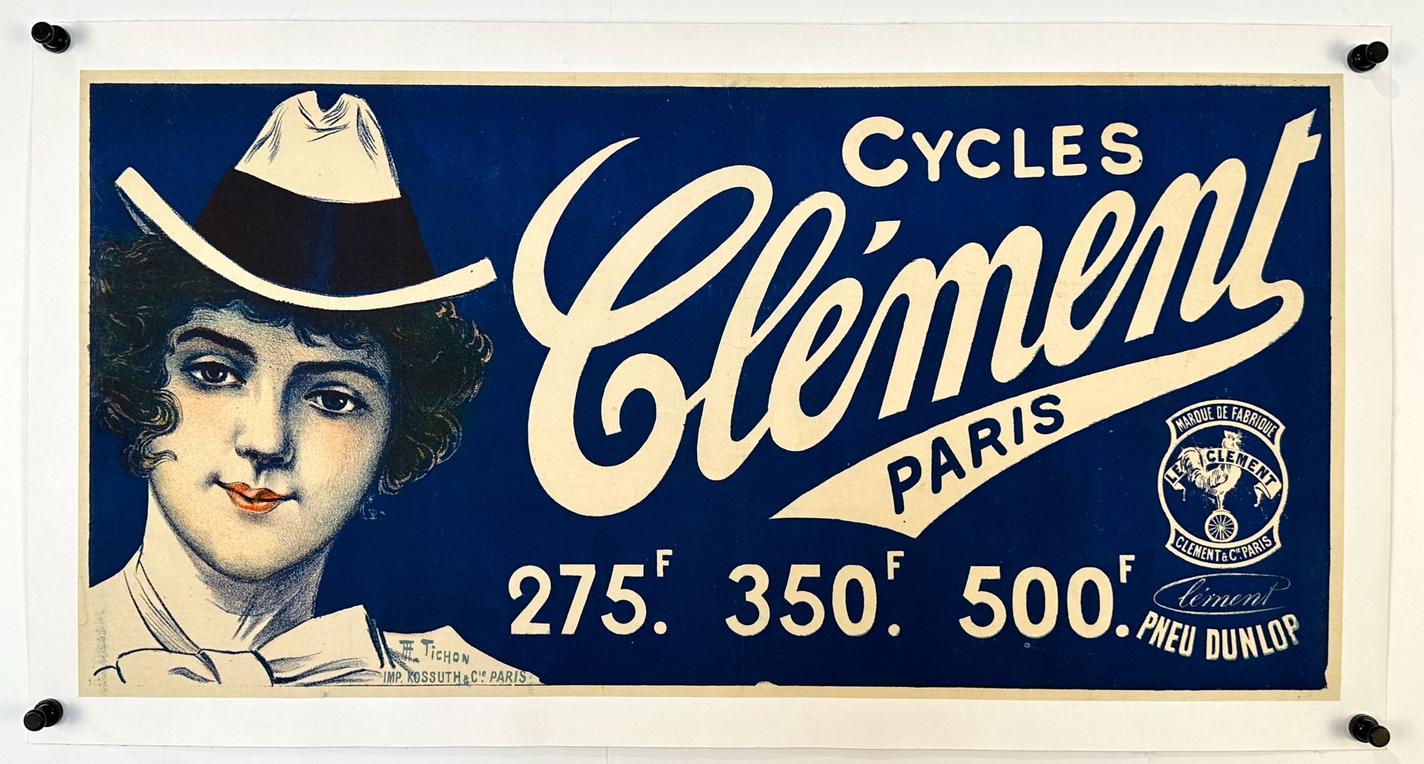 Cycles Clément, Paris- Original Vintage Poster - Authentic Vintage Posters