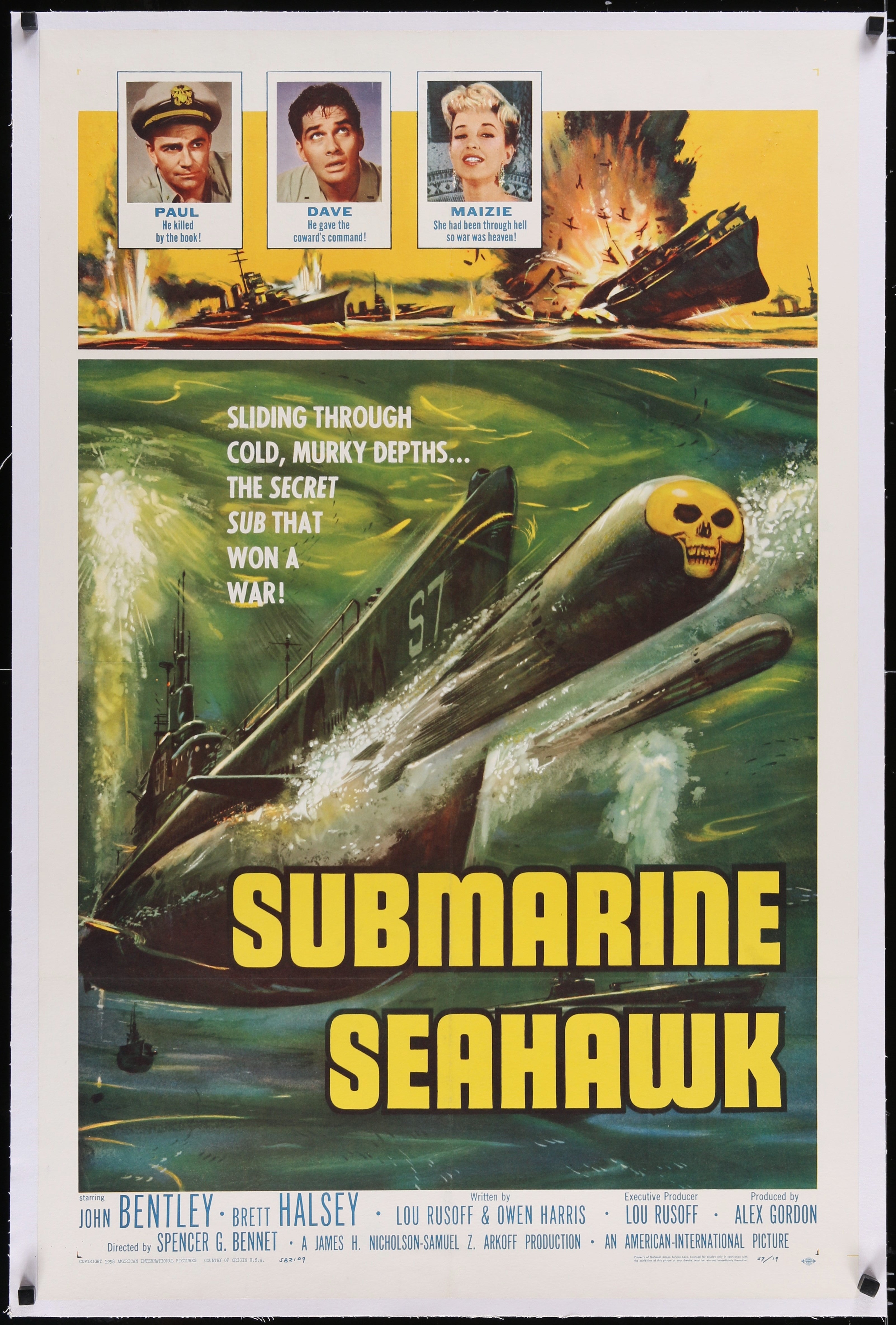 Submarine Seahawk, Original Vintage Movie Poster - Authentic Vintage ...