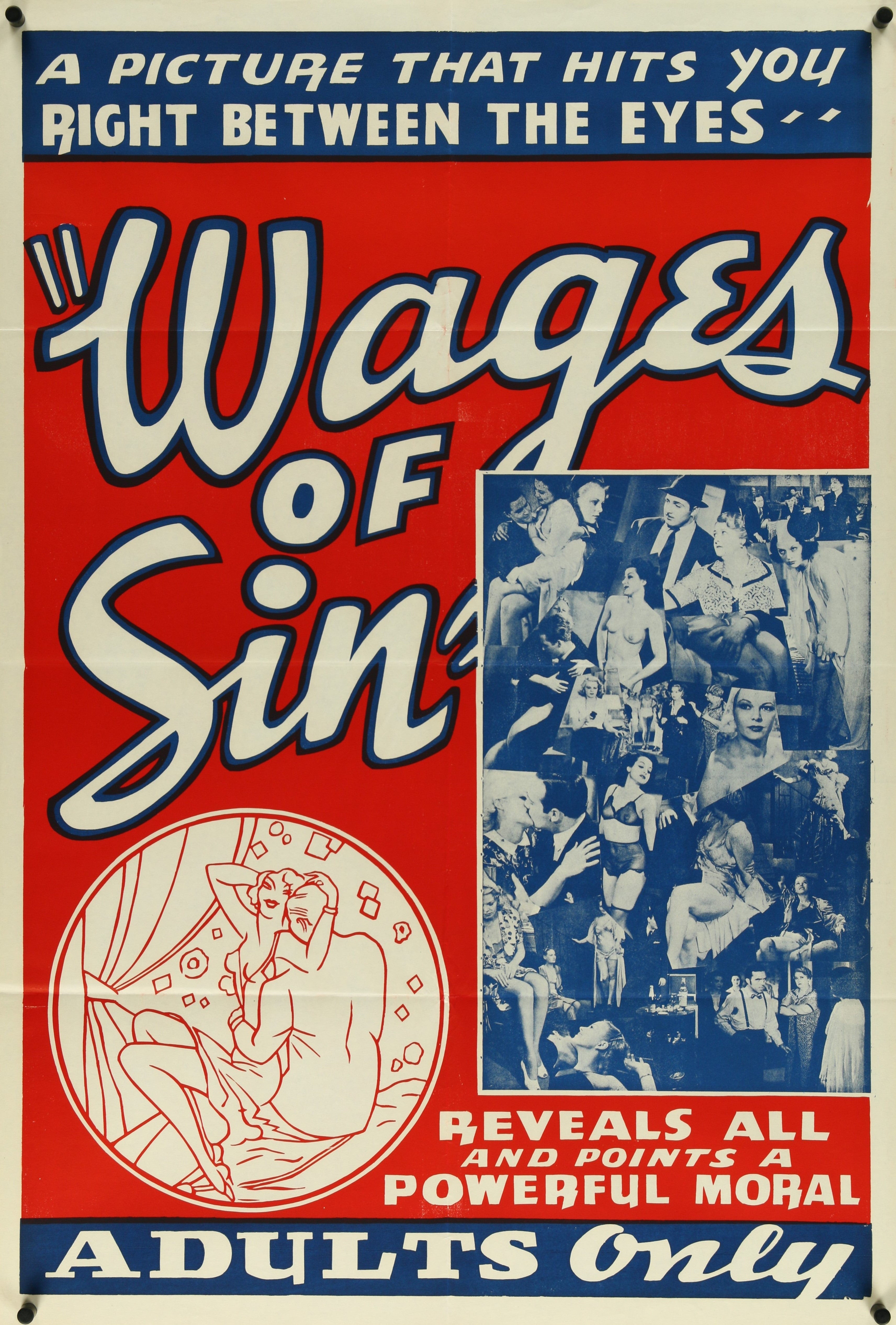 Wages of Sin, Original Vintage Poster - Authentic Vintage Posters