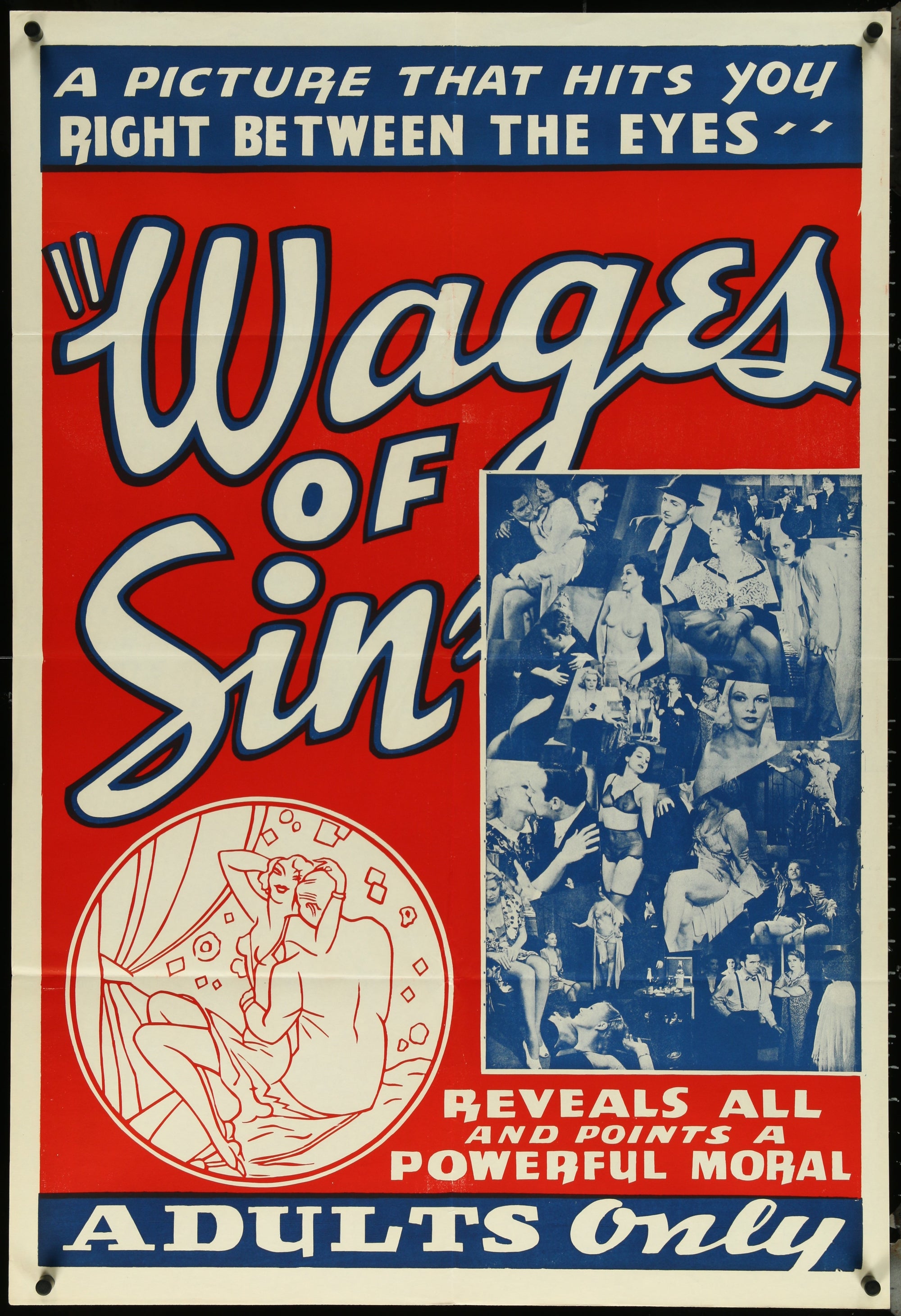 Wages of Sin, Original Vintage Poster - Authentic Vintage Posters