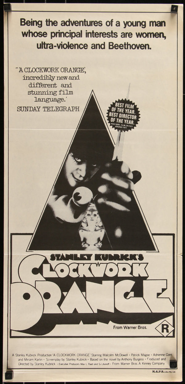 Clockwork Orange- Australian Daybill, Original Vintage Poster ...