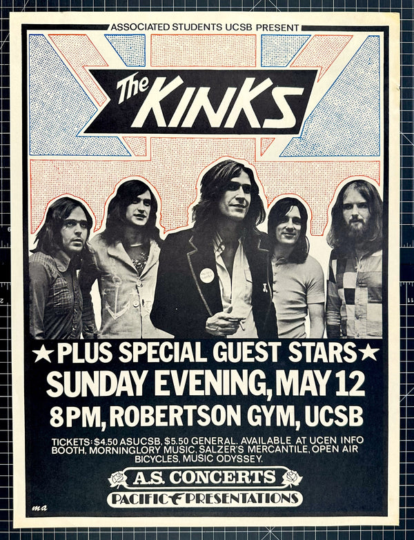 The Kinks- UCSB, Original Vintage Poster - Authentic Vintage Posters