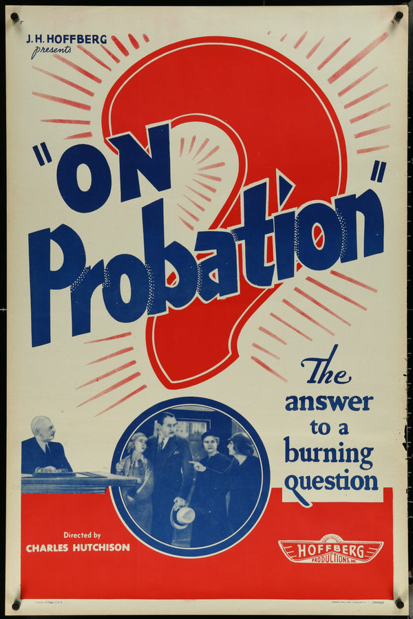 On Probation, Original Vintage Movie Poster - Authentic Vintage Posters