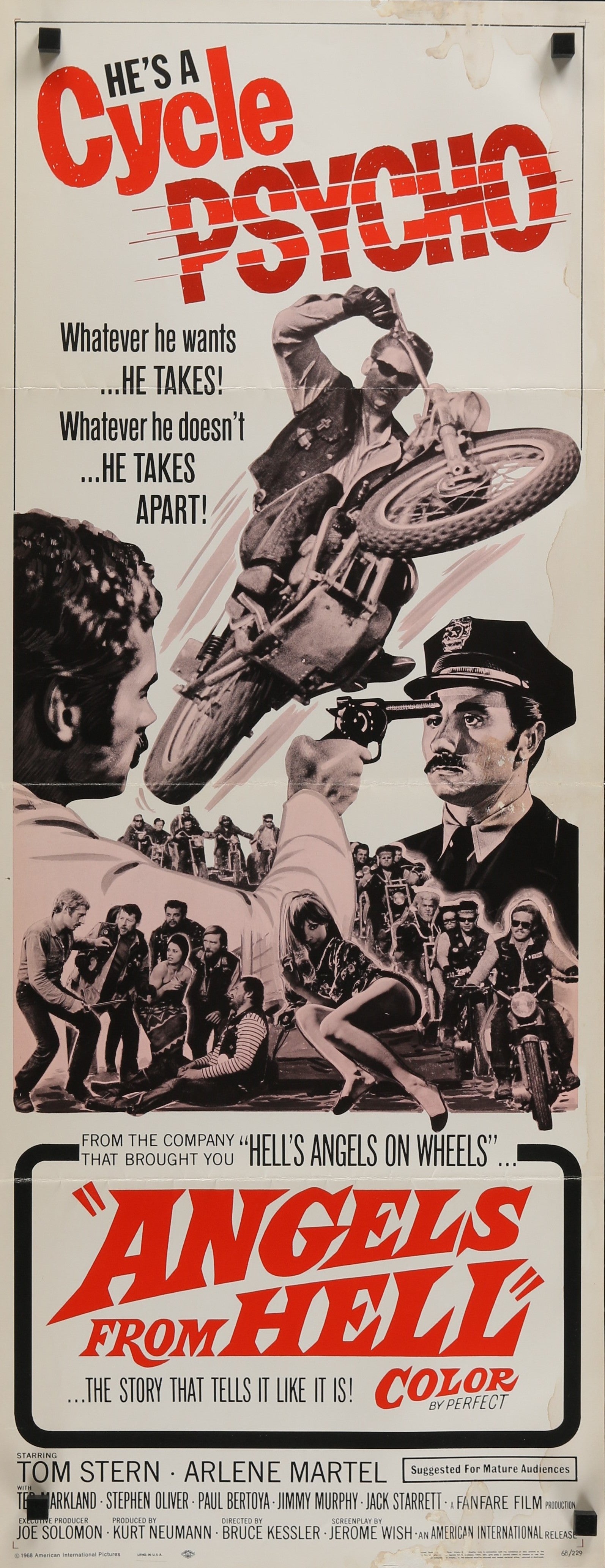 Cycle Psycho, Angels From Hell - Authentic Vintage Posters