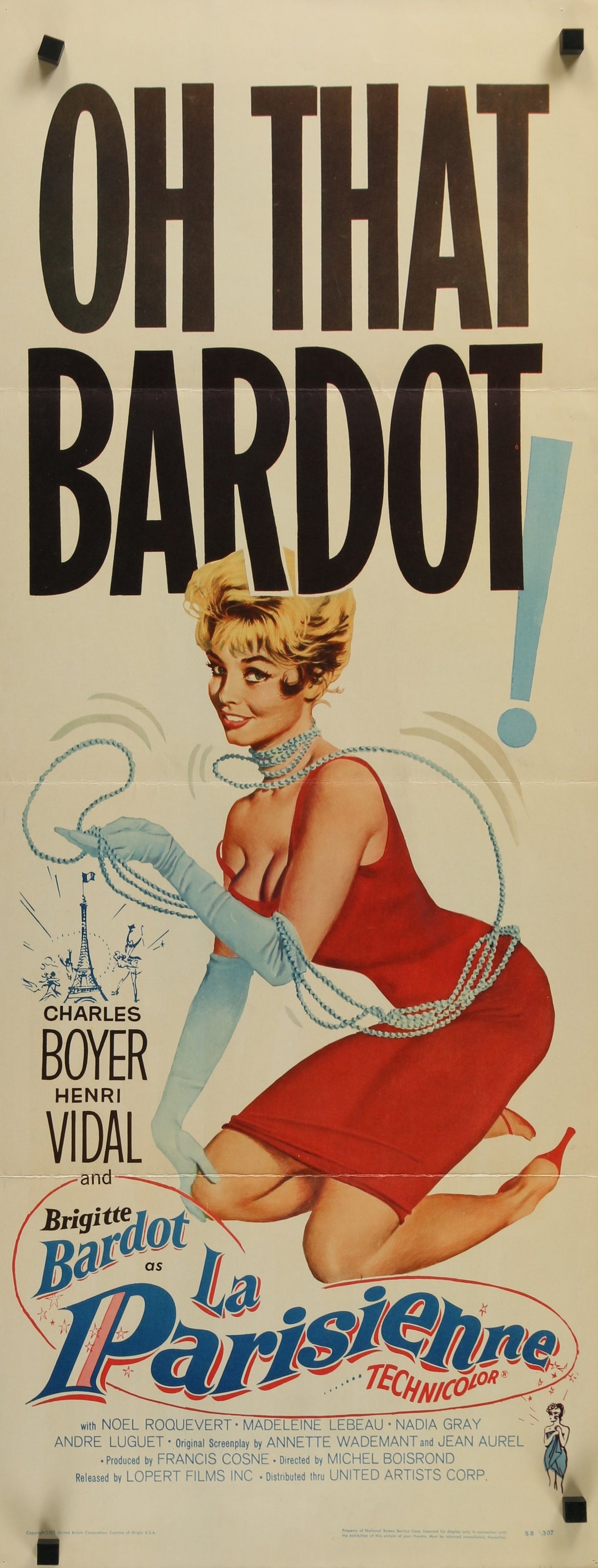 La Parisienne, Brigitte Bardot - Authentic Vintage Posters