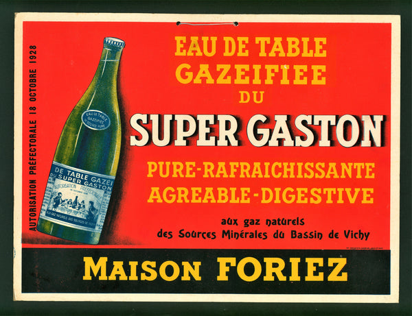 Super Gaston- Original Vintage Window Card - Authentic Vintage Posters