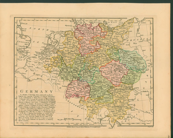 Germany- Antique Map- Original Antique Print - Authentic Vintage Posters