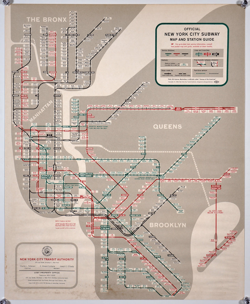 NYC Subway Map - Authentic Vintage Posters