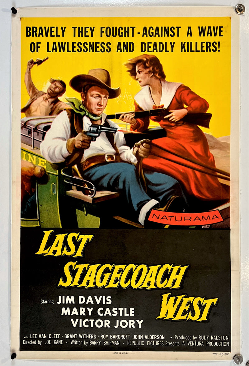 Original Vintage Poster - Last Stagecoach West - Authentic Vintage Posters