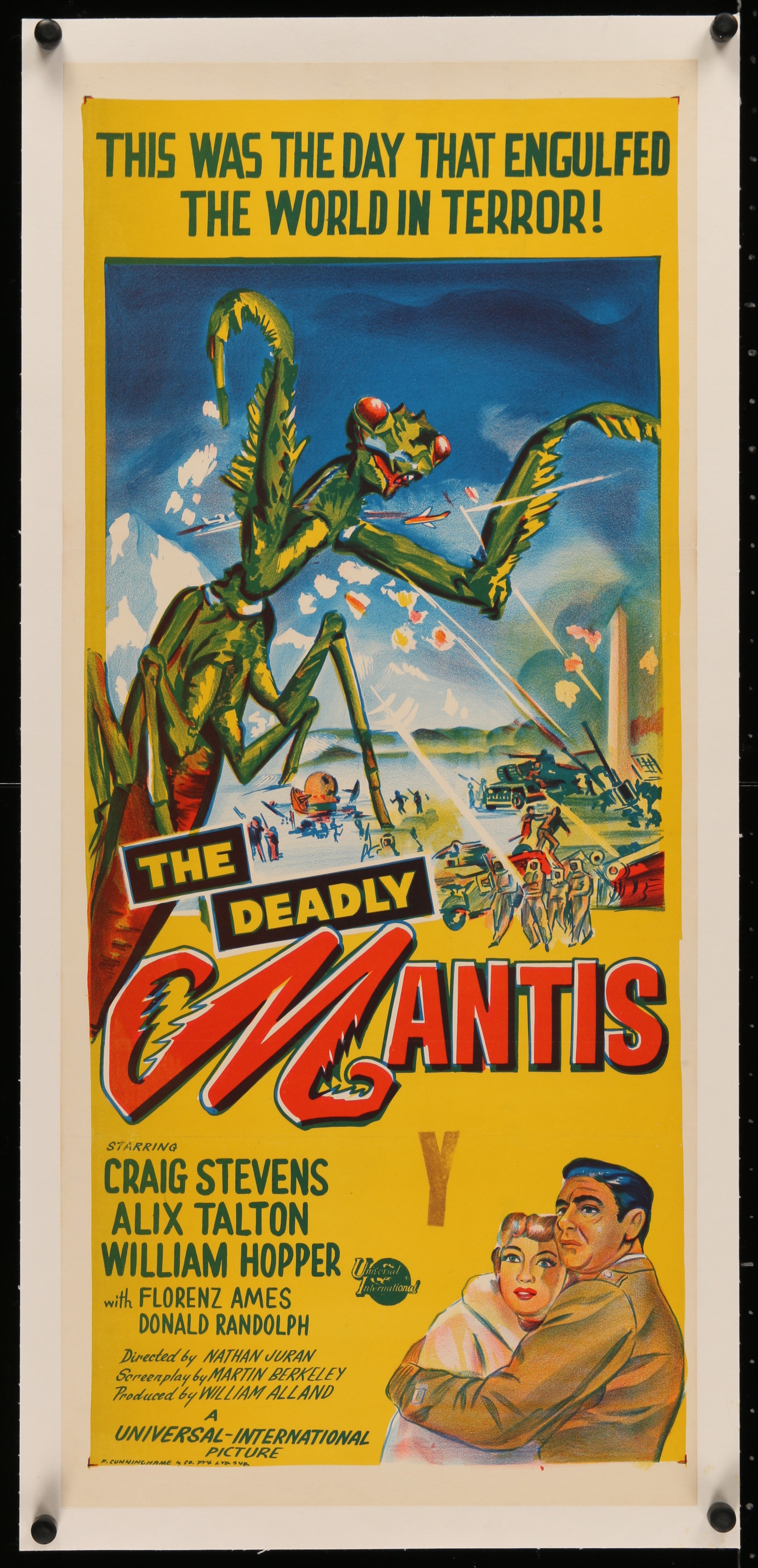 Authentic Vintage Poster | The Deadly Mantis