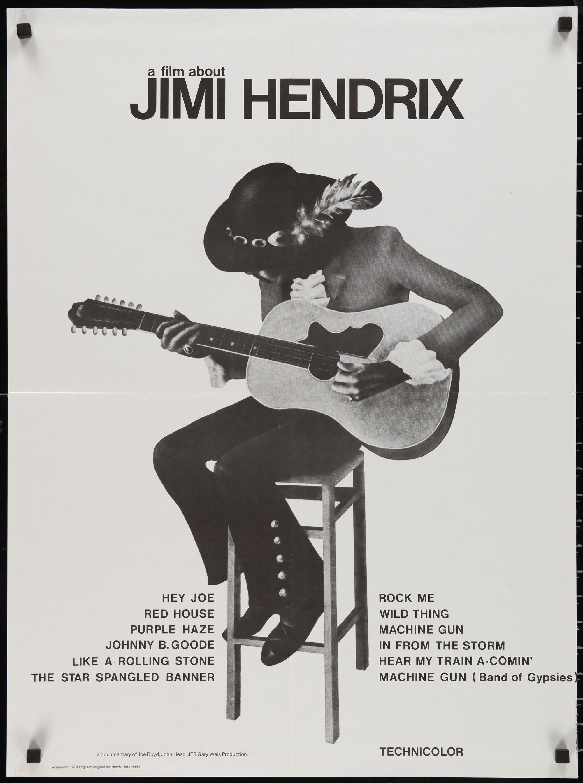 A Film About Jimi Hendrix Original Vintage Poster - Authentic Vintage ...
